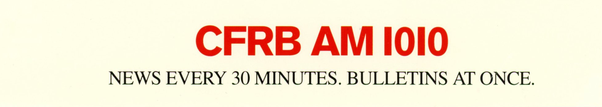 CFRB 1010 radio guide circa 1993 – Station to Station with Joe Pavia